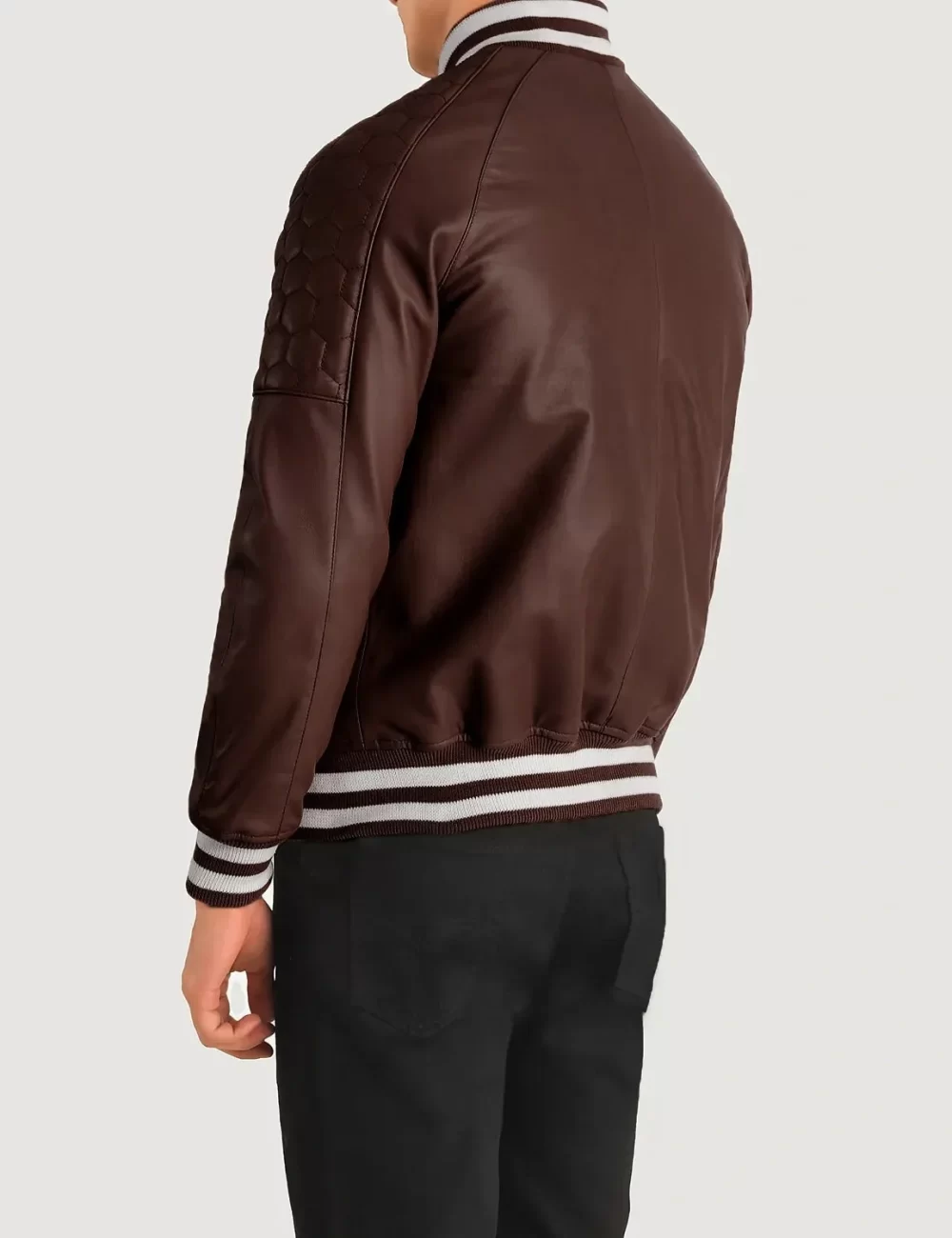 Pascal Maroon Leather Varsity Jacket – Reviseleather